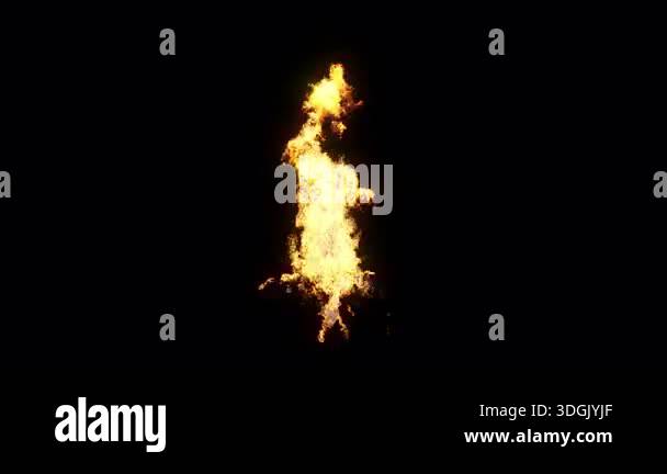 Fire burning and embers and debris burning and flying away from the ...