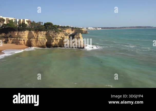 Portugal Algarve Coastline Ocean Cliffs. High quality photo Stock Video ...