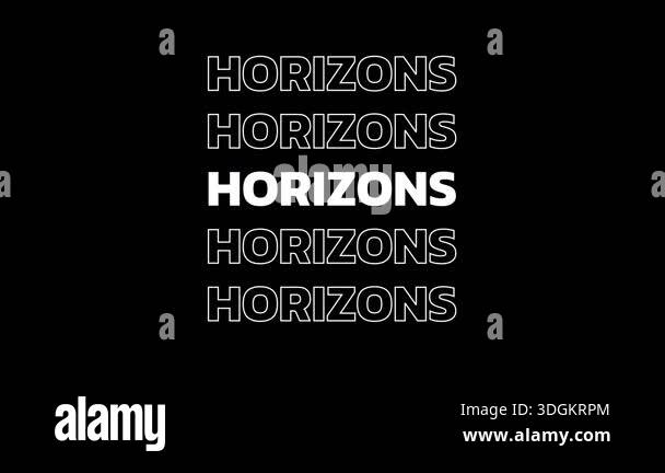 Concept Word Horizons Kinetic Typography Text Moving Animation 4k video ...