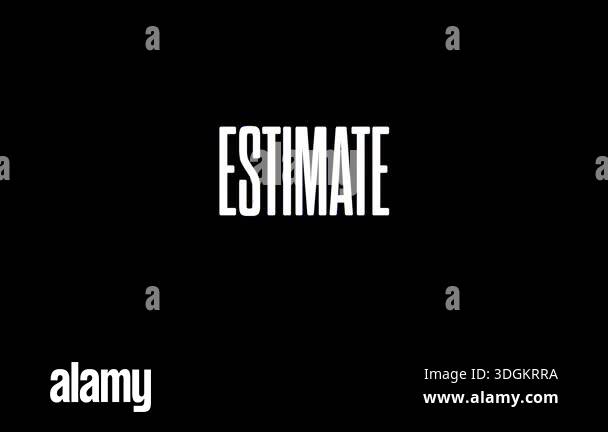 Concept Word Estimate RGB Dynamic Glow Effect Kinetic Typography Text ...