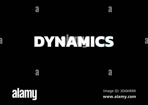 Dynamics Symbol: Business Kinetic Typography Animation on Black ...
