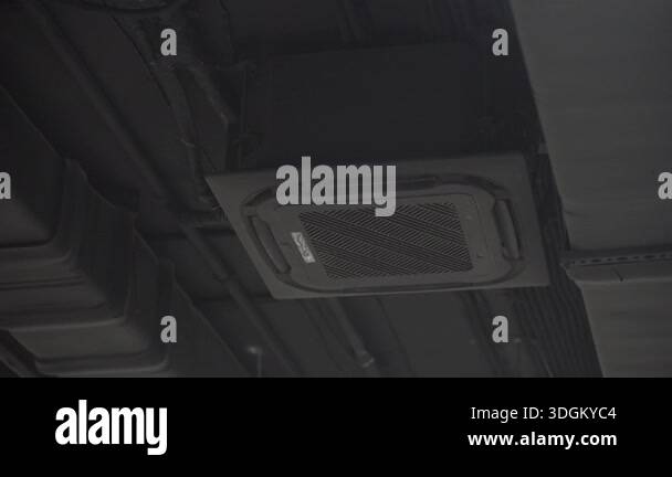 Modern HVAC Ceiling System With Cassette Air Conditioning Unit Stock ...