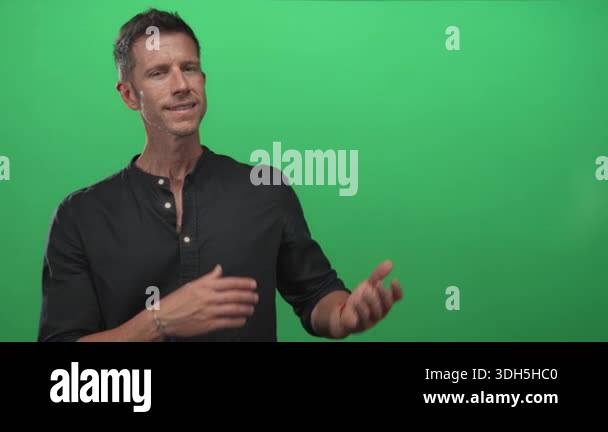 Man presenting open hands and exposed forearm, palms up with slight ...
