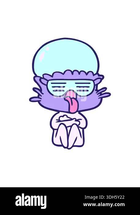 shivering motion animation of cartoon cartoon alien Stock Video Footage ...