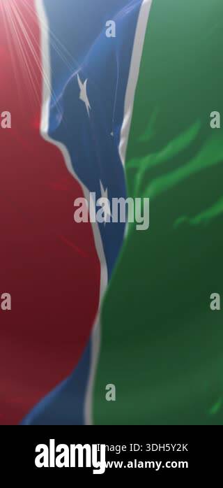 Flag of Sidama Region, Ethiopia. Loop. 4K Vertical Stock Video Footage ...