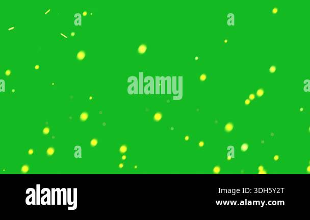 Rising fire sparkles motion graphics with green screen background Stock ...