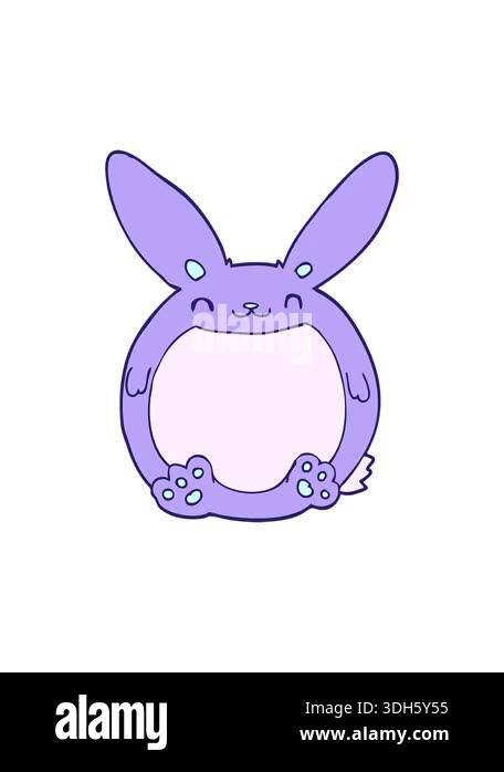 pixelize effect animation of hand drawn rabbit Stock Video Footage - Alamy