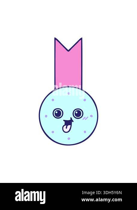 jiggle and pause animation of a gold medal Stock Video Footage - Alamy