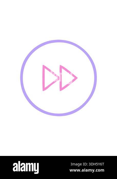 spinning motion animation of line drawing cartoon of a fast forward ...
