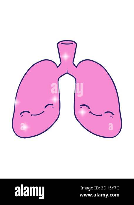 glitter effect animation of lungs cartoon Stock Video Footage - Alamy