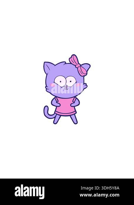 sales flash animation of a cartoon cat character Stock Video Footage ...