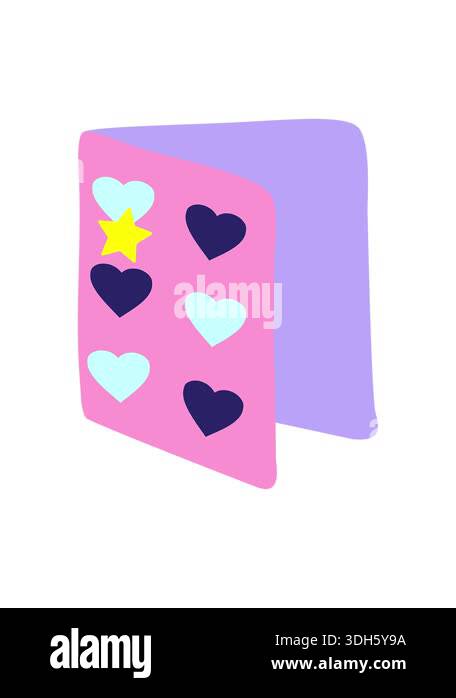 twinkling stars effect animation of valentine card design Stock Video ...