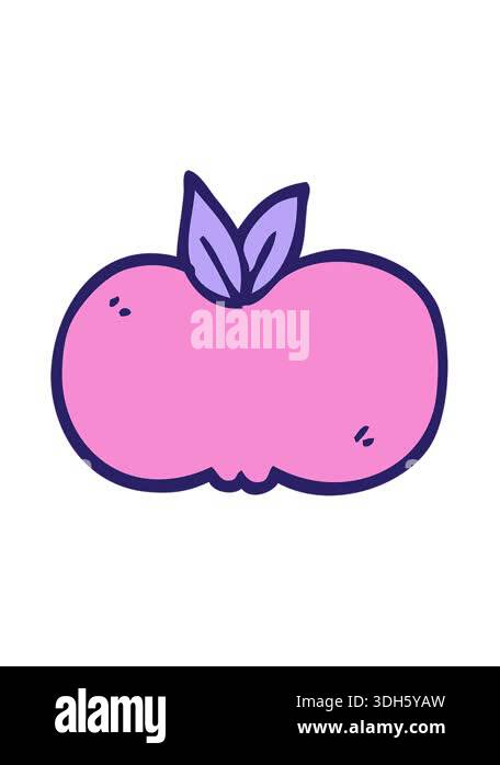 vibrating motion animation of cartoon doodle apple Stock Video Footage ...