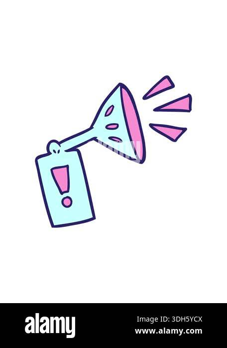 pixelize effect animation of cartoon air horn Stock Video Footage - Alamy