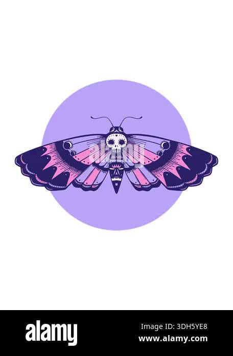 pixelize effect animation of deaths head moth design Stock Video ...