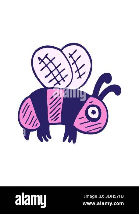 pixelize effect animation of cartoon doodle illustration Stock Video ...