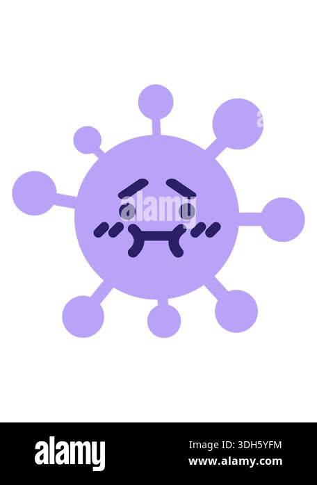 shine light effect animation of embarrassed virus Stock Video Footage ...