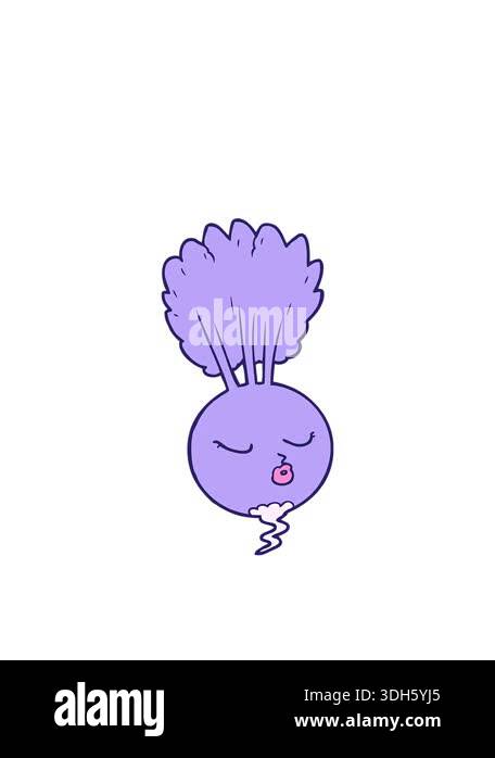 jumping motion animation of cartoon root vegetable Stock Video Footage ...