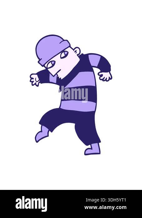 pixelize effect animation of cartoon sneaking thief Stock Video Footage ...