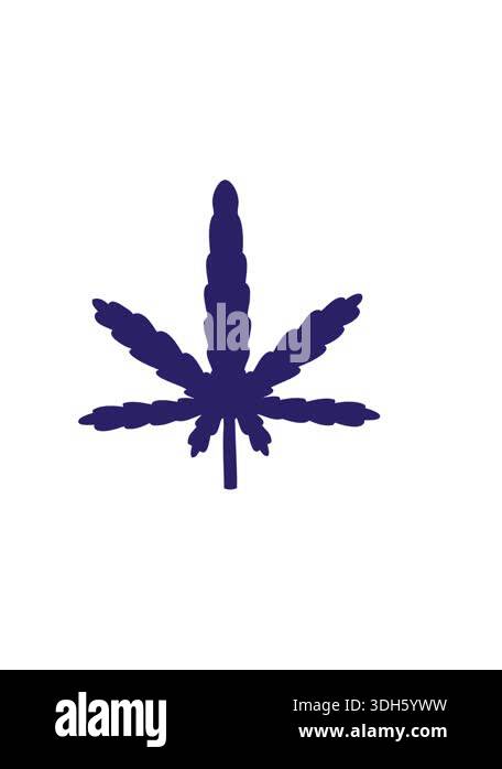 horizontally vibrating animation of hand drawn quirky cartoon marijuana ...