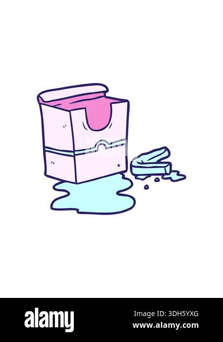 spinning motion animation of cartoon empty box of fries Stock Video ...