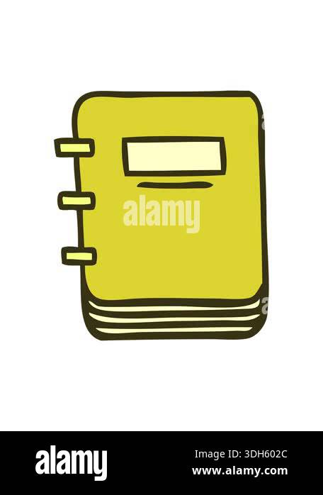 changing color animation of cute cartoon of a note book Stock Video ...