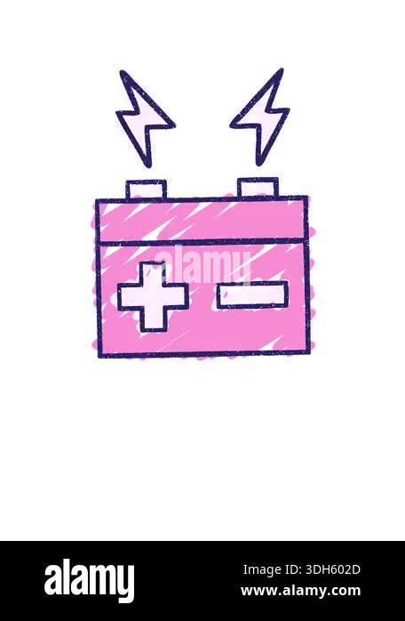 rise and float animation of a Battery Chalk Drawing Stock Video Footage ...