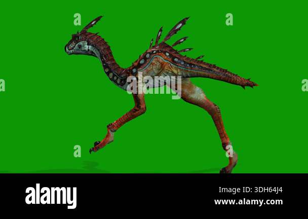 Raptor Dinosaur 3D Animation Run Fast Left Side-Cinematic Wildlife ...