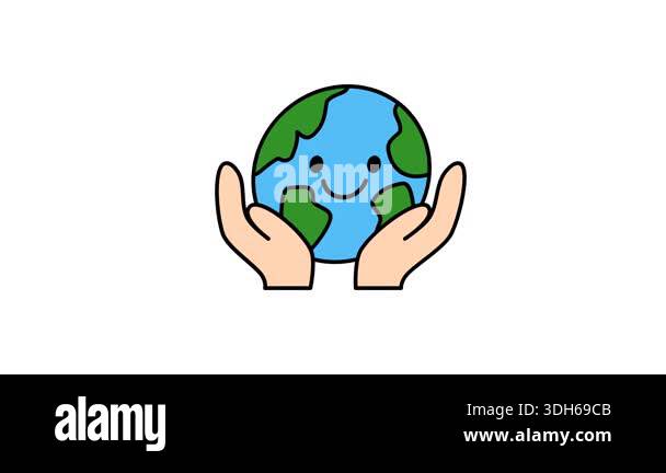 Environmental Protection Icon Showing Hands Holding Planet Earth Stock ...