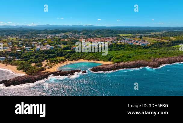 Distancing from brilliant Mar Chiquita beach surrounded by lush ...
