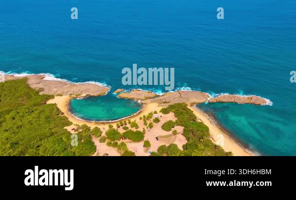 Approaching Mar Chiquita Beach in Manati, Puerto Rico. Picturesque ...