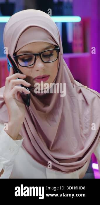 Good-looking serious successful experienced muslim female business ...