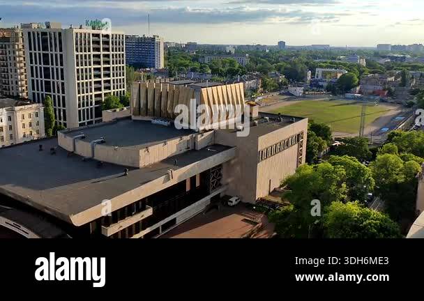 Odessa, Ukraine, August 15, 2025: A large fundamental building from the ...