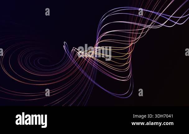 Multicolored plasma energy strings with flowing neon lines and dynamic ...
