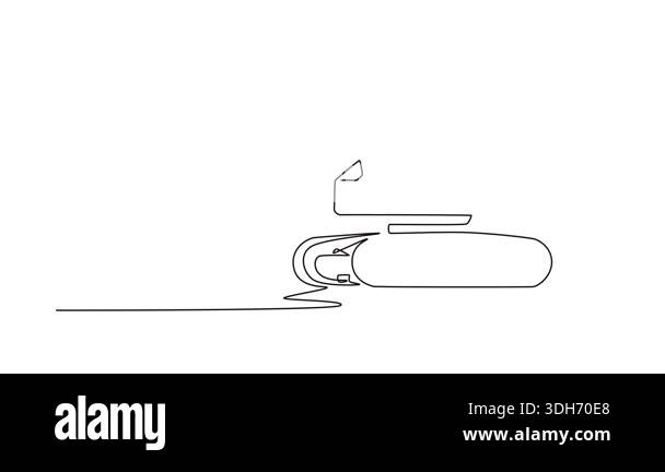 Animated self drawing of continuous line draw specialized forestry ...