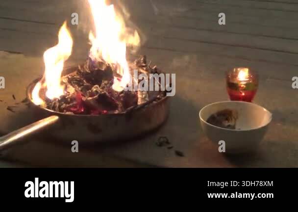 The shaman performs a spiritual ritual to exorcise evil spirits Stock ...