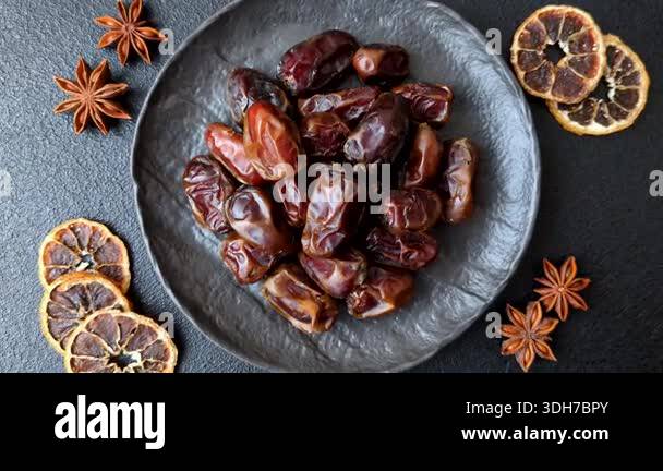Dried sweet dates, natural tropical fruits for a healthy diet. Dried ...