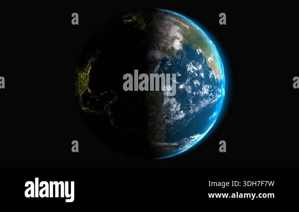 Sophisticated planetary animation loop from the United States ...