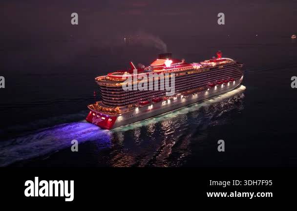 Miami, Florida, USA - January 02, 2026: Scarlet Lady cruise ship voyage ...