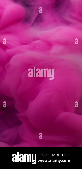 Vertical video. Blend flow. Atmospheric smoke. Defocused pink white ...