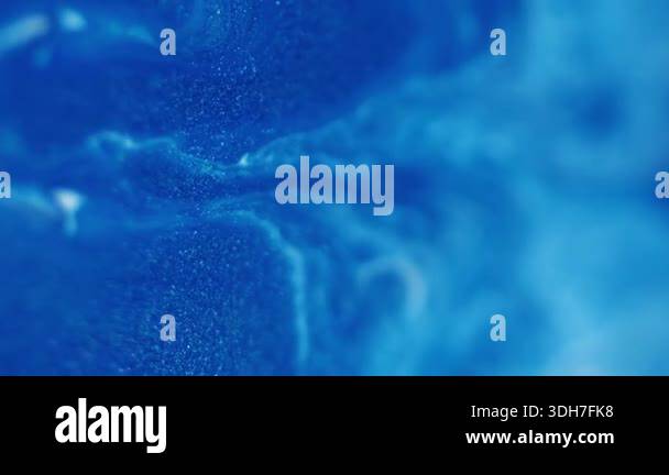 Stream fluid. Drip background. Defocused blue white color paint shimmer ...