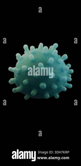 H5N1 Avian Influenza Virus - Bird Flu Pathogen Structure Stock Video ...