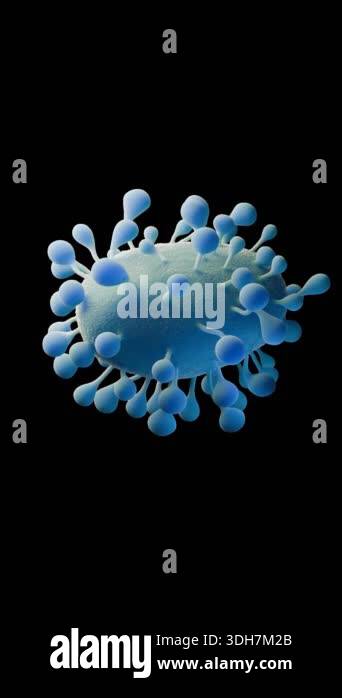 Coronavirus (COVID-19) Particles - 3D Viral Structure Animation Stock ...