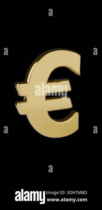 Golden Euro Currency Symbol - 3D Financial Concept Stock Video Footage ...