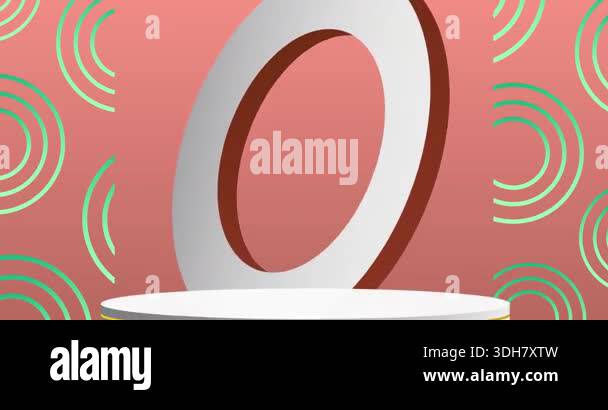 Mockup product display animation, cylinder pedestal podium. Stage ...