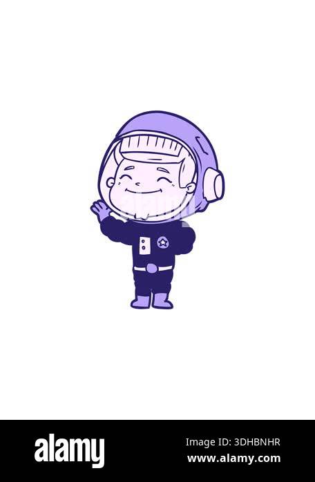 starburst effect animation of happy astronaut Stock Video Footage - Alamy