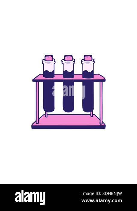 sales flash animation of hand drawn cartoon of a science test tube ...