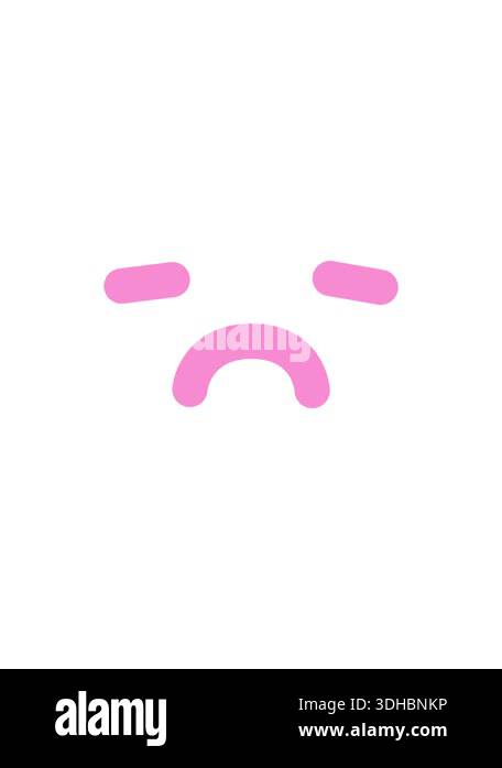 radioactive glowing animation of simple unhappy face icon Stock Video ...