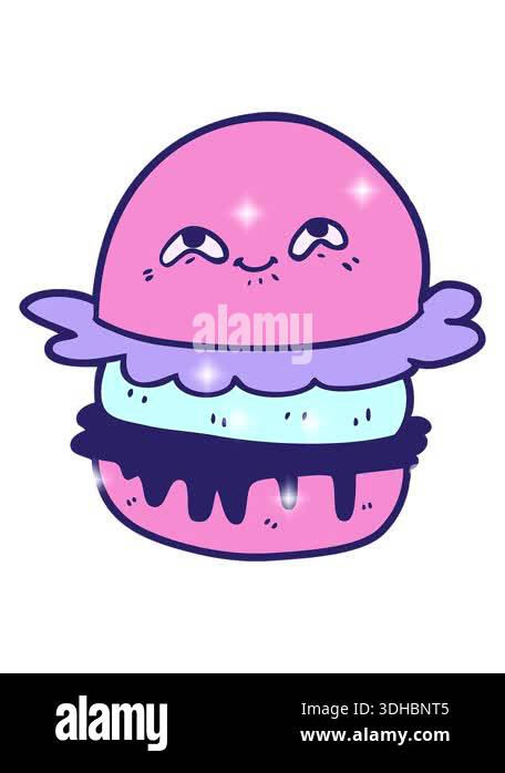 glitter effect animation of cartoon fast food burger Stock Video ...