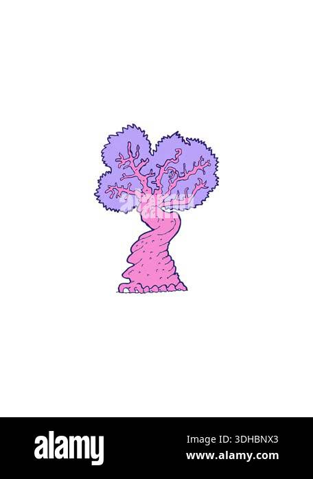 sales flash animation of cartoon big old tree Stock Video Footage - Alamy